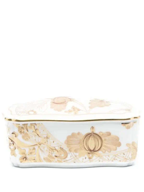 GINORI 1735 Oriente Italiano Porcelain Trinket Box - White