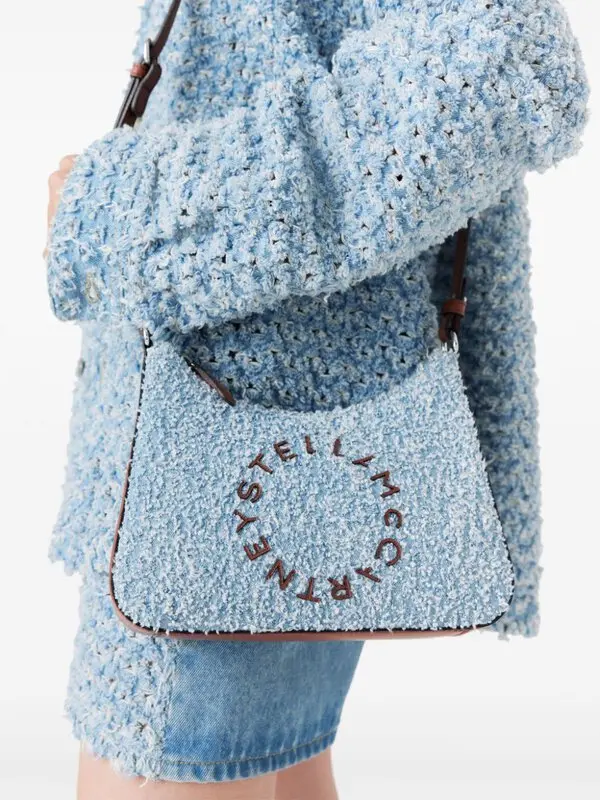 Stella McCartney Tweed Shoulder Bag - Blue
