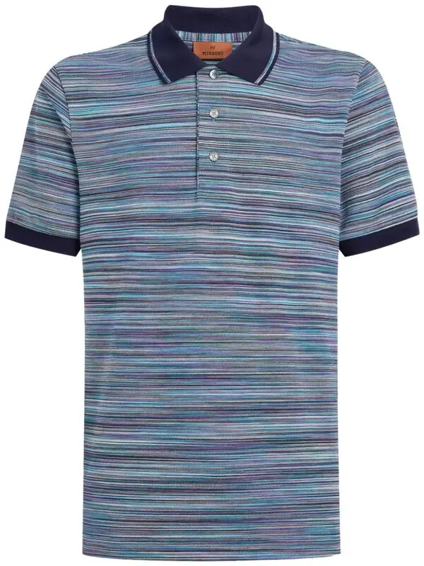 Missoni Slub Cotton Polo Shirt - Blue