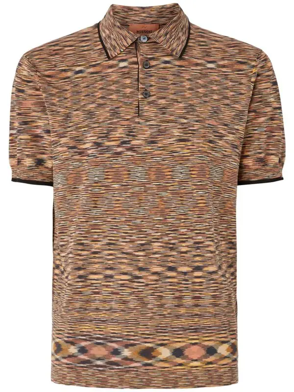 Missoni Slub Cotton Polo Shirt - Brown