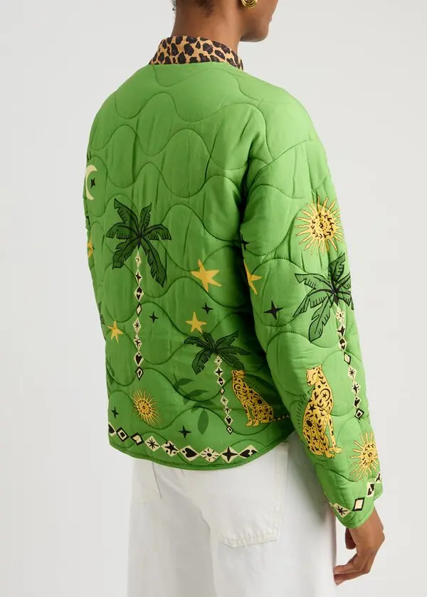 Never Fully Dressed Wild Jungle Reversible Printed Quilted Jacket