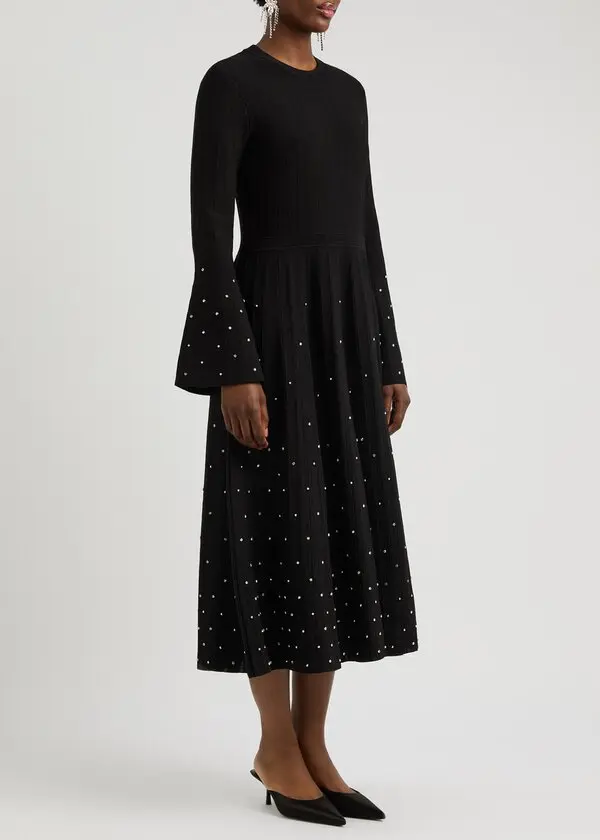 Simkhai Embellished Knit Midi Dress