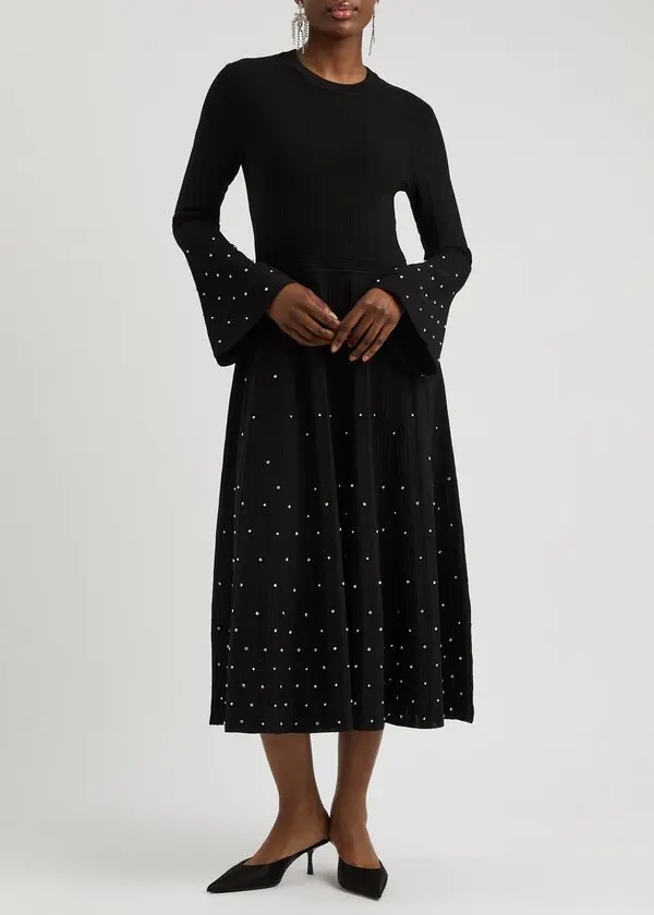 Simkhai Embellished Knit Midi Dress