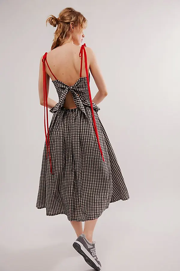 ワンピース Anduze Belted Check Dress y01eg391500w.jpg
