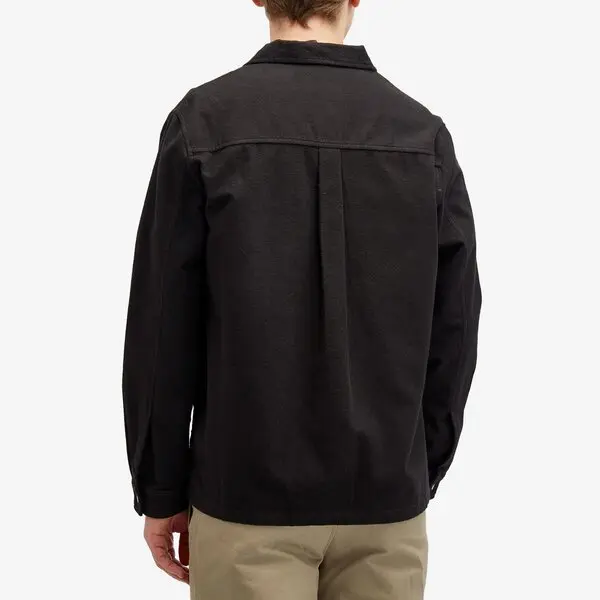 Folk Patch Overshirt - Black Moleskin