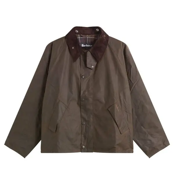 Barbour Os Transport Wax Jacket - Olive