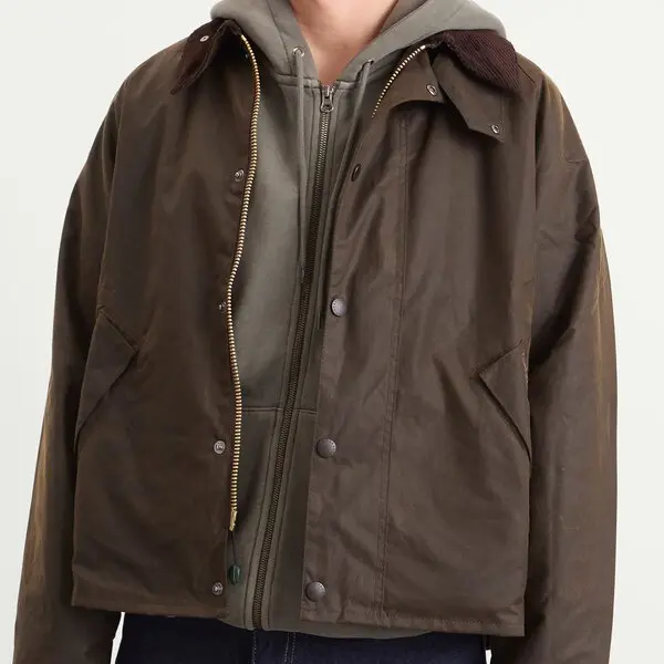 Barbour Os Transport Wax Jacket - Olive