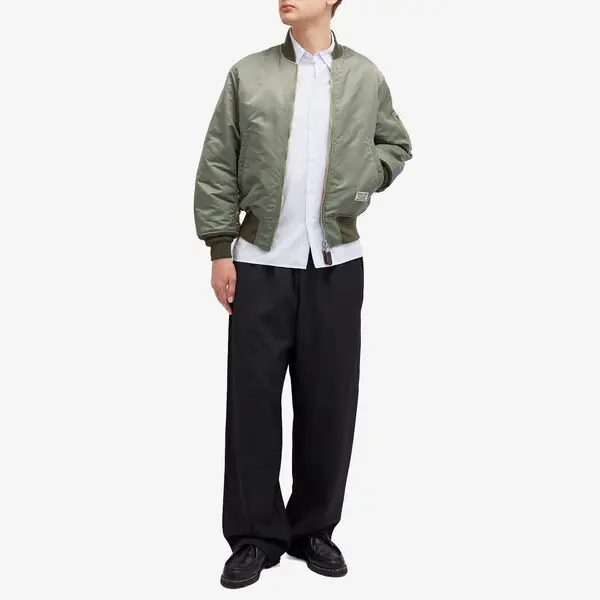 WACKOMARIA ワコマリア MA-1ジャケット カーキ　S Wacko Maria Men's MA-1 Leopard Panel Flight Jacket in Khaki Wacko