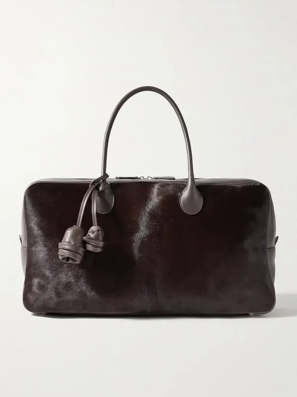 Magda Butrym Brigitte Leather-Trimmed Calf Hair Weekend Bag