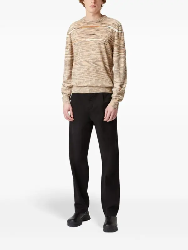 Missoni Slub Crew-neck Jumper - Brown