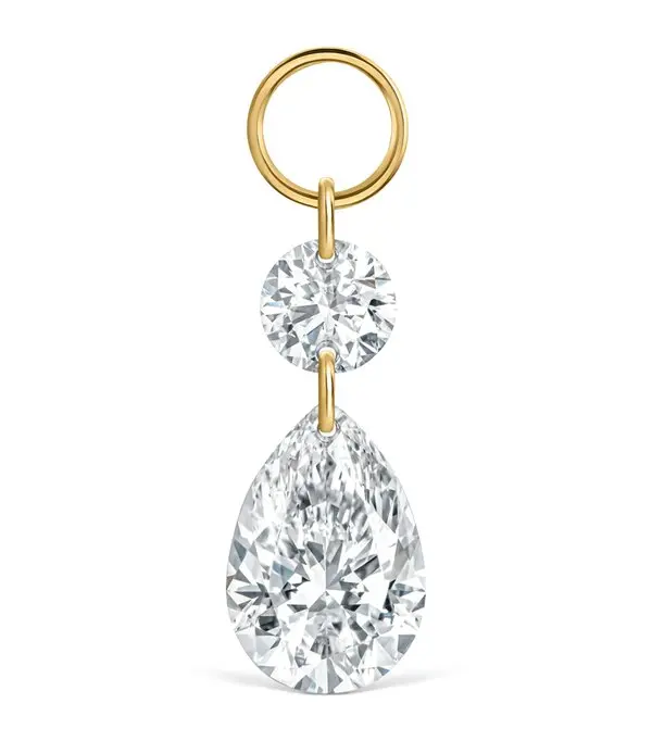 MARIA TASH Grand Floating Double Diamond Single Earring - Gold