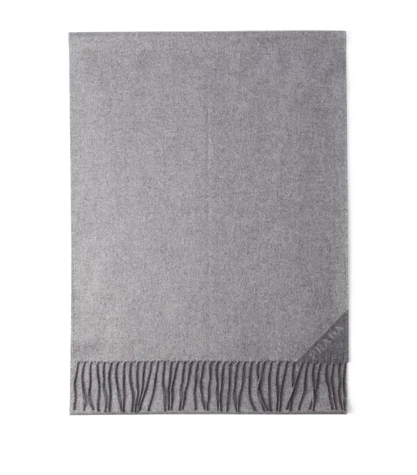 Prada Silk-cashmere Jacquard Scarf - Metallic