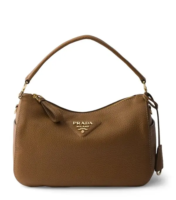 Prada Small Leather Top-handle Bag - Brown