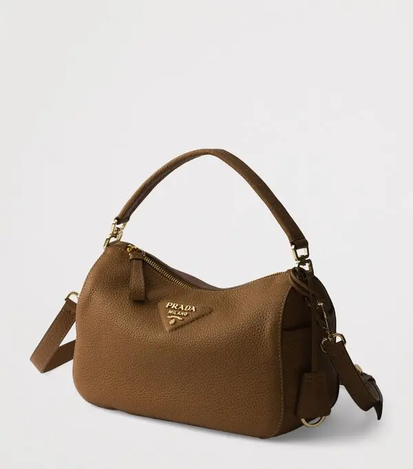 Prada Small Leather Top-handle Bag - Brown