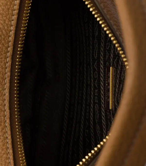Prada Small Leather Top-handle Bag - Brown