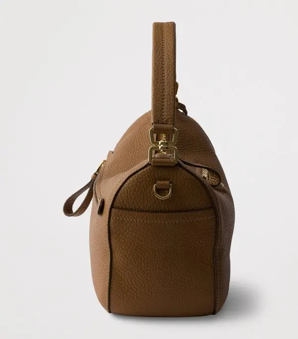 Prada Small Leather Top-handle Bag - Brown