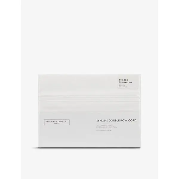 THE WHITE COMPANY Symons Double-row Cord Cotton Oxford Pillowcase 65cm - White