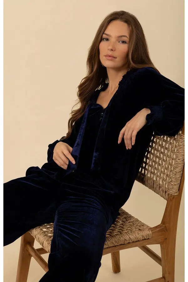 Hale Bob Kinley Velvet Top - Black