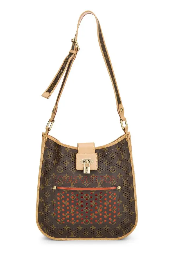 LOUIS VUITTON Monogram Perforated Musette - Orange