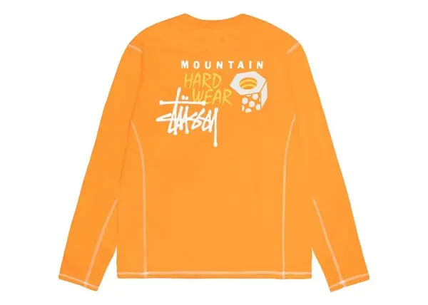 StÜssy X Mountain Hardwear Long Sleeve Tee Shirt - Alpine Orange