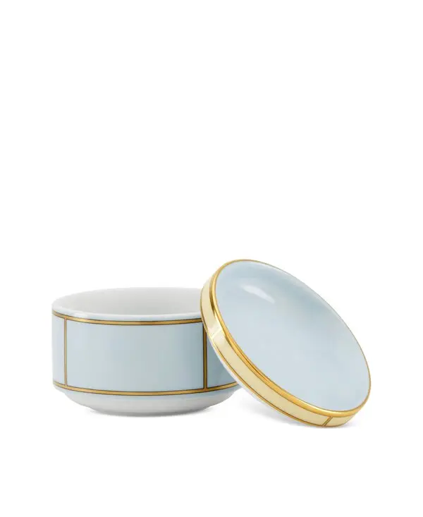 GINORI 1735 Colonna Diva Sugar Bowl With Cover - Celeste