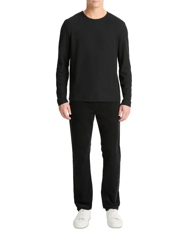 Vince Pima Pique Long Sleeve Tee - Black