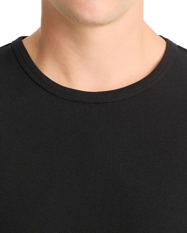Vince Pima Pique Long Sleeve Tee - Black