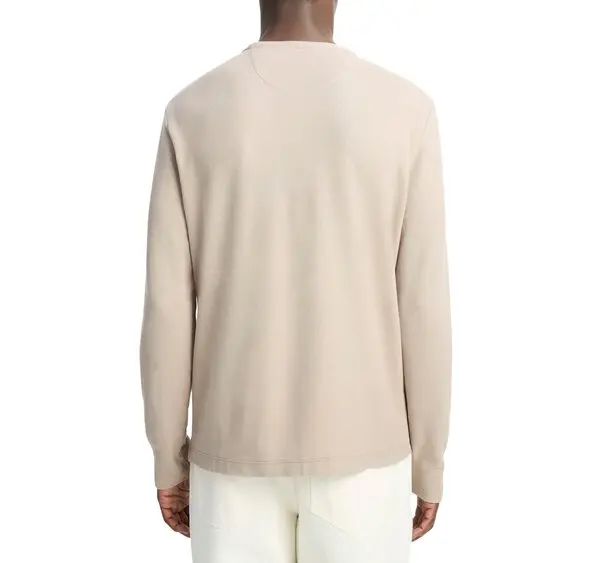 Vince Pima Pique Long Sleeve Tee - Putty