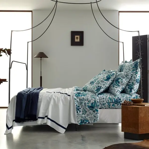 MATOUK Pomegranate Oversized Euro Sham - Prussian Blue