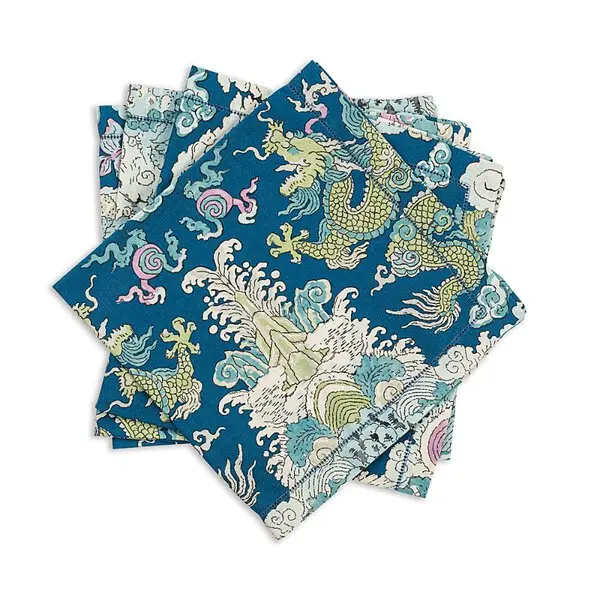 MATOUK Magic Mountain Napkins, Set Of 4 - Aquarius