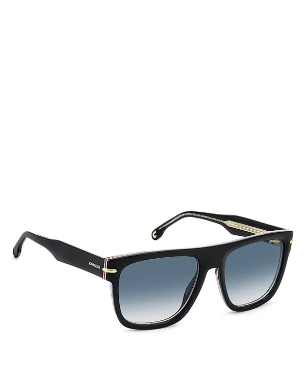 Carrera Eyewear 57mm Rectangle Sunglasses - Black/blue Gradient
