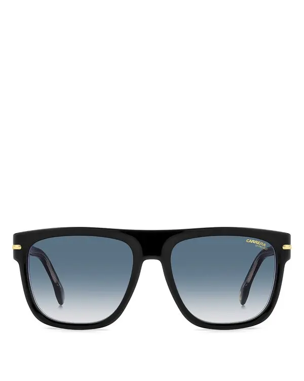 Carrera Eyewear 57mm Rectangle Sunglasses - Black/blue Gradient