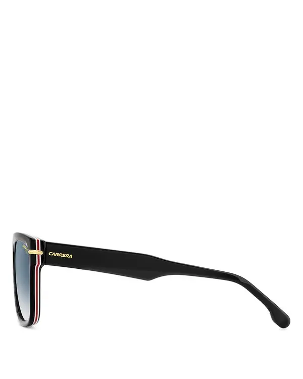 Carrera Eyewear 57mm Rectangle Sunglasses - Black/blue Gradient