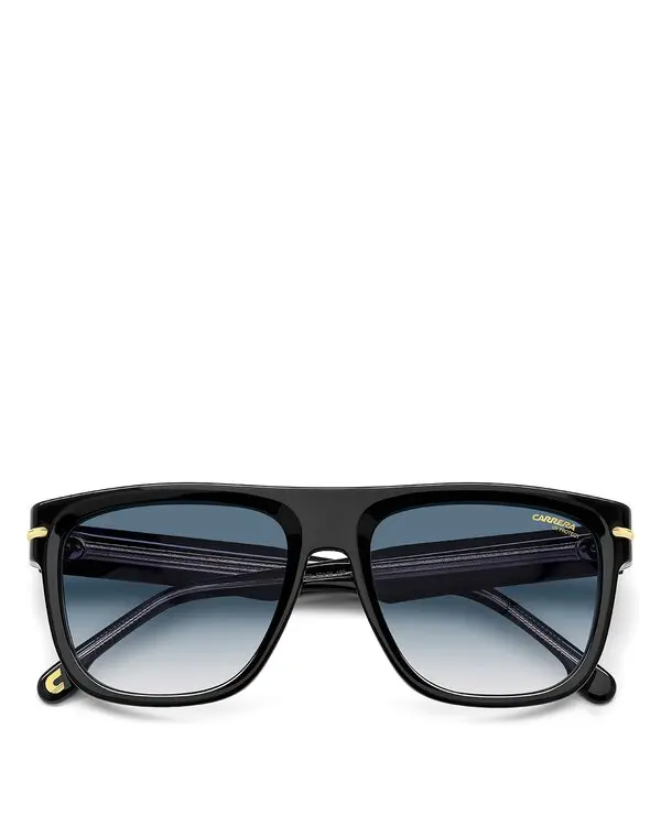 Carrera Eyewear 57mm Rectangle Sunglasses - Black/blue Gradient