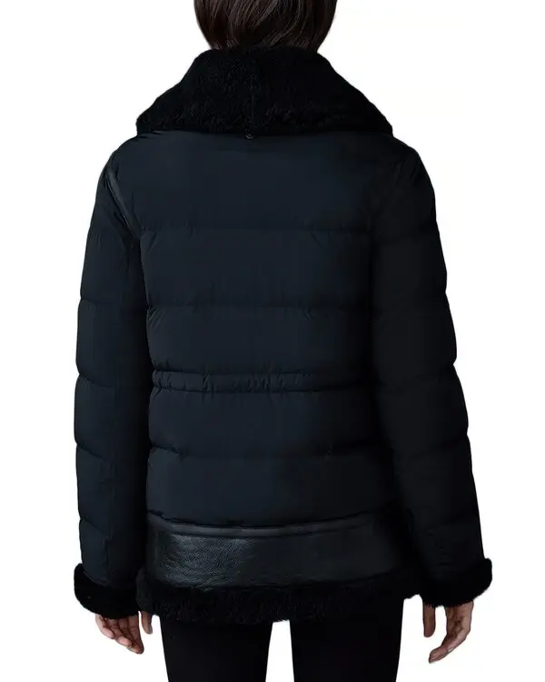 Mackage Vanna Shearling Down Jacket - Black