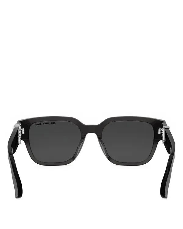 Dior Oblique S1i Square Sunglasses - Black/gray Solid
