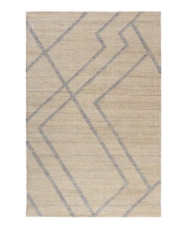 LR HOME Xanda Wil-575 Area Rug, 7'9 X 9'9 - Blue/natural