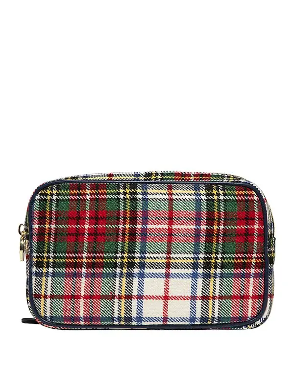 Stoney Clover Lane Double Zip Plaid Pouch