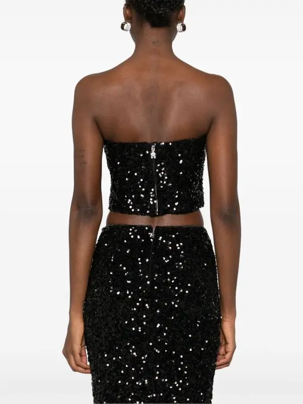Remain Birger Christensen Sequined Crop Top