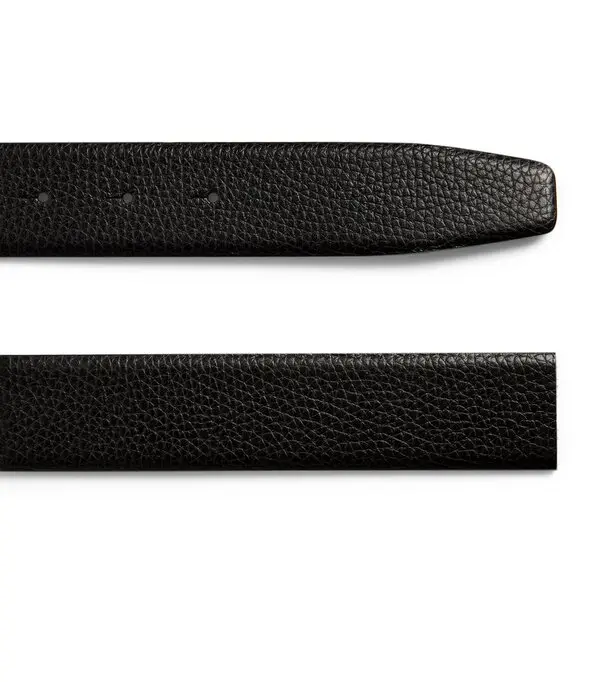 Giorgio Armani Leather Reversible Belt Strap - Black
