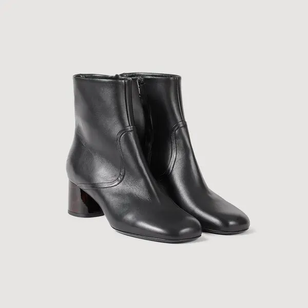 Sandro Leather Ankle Boots