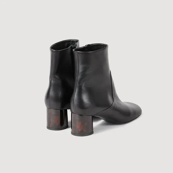 Sandro Leather Ankle Boots