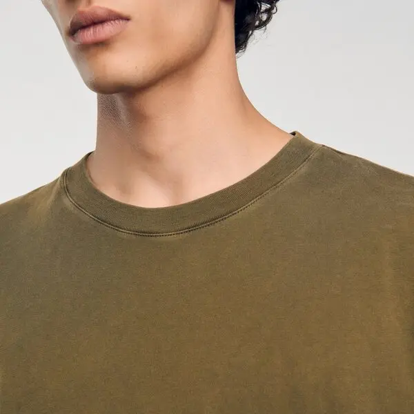 Sandro Faded-effect T-shirt - Olive Green