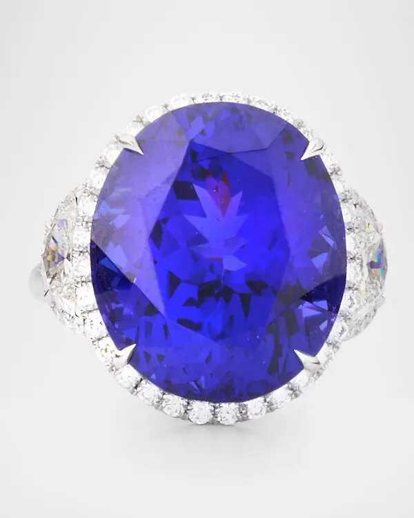 ROBERT ERICH Platinum, Diamond And Statement Ring - Tanzanite