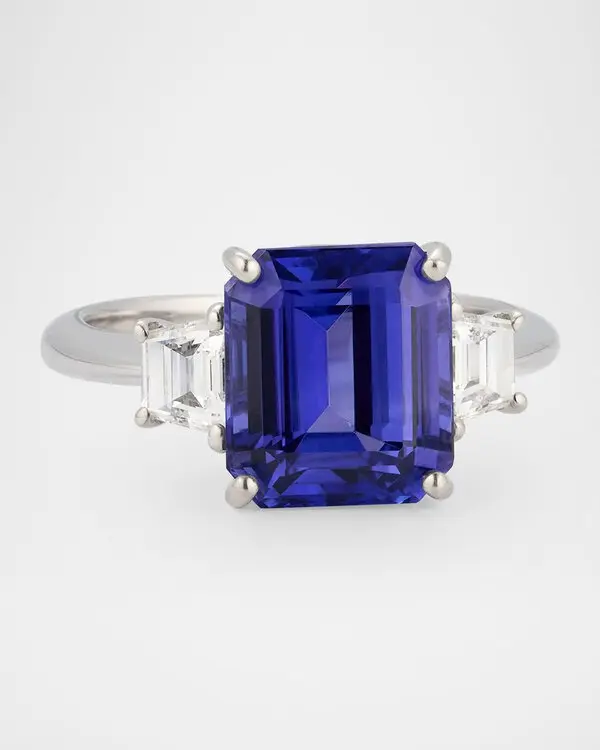 ROBERT ERICH 18k White Gold, Diamond And Ring - Tanzanite