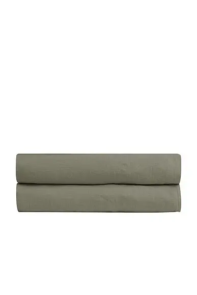 PARACHUTE Linen Fitted Sheet - Moss