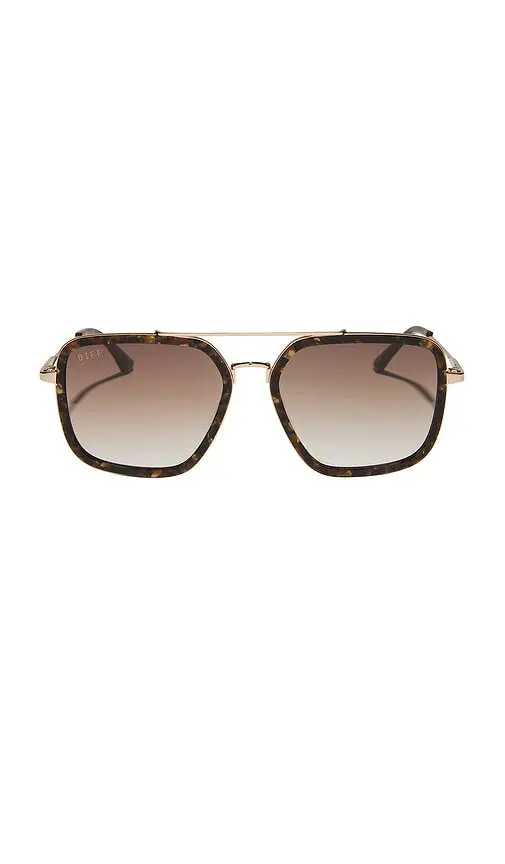 DIFF EYEWEAR Jordan Sunglasses - Glitter Tortoise & Brown Gradient