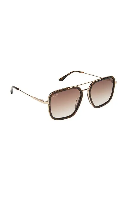 DIFF EYEWEAR Jordan Sunglasses - Glitter Tortoise & Brown Gradient