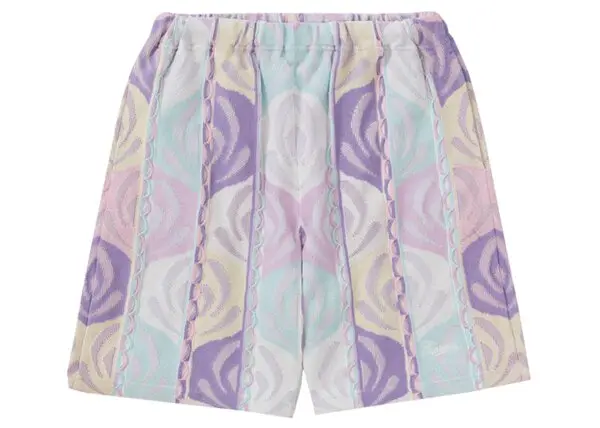 Supreme Abstract Textured Knit Short - Pale Blue