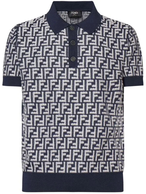 Fendi Monogram-pattern Polo Shirt